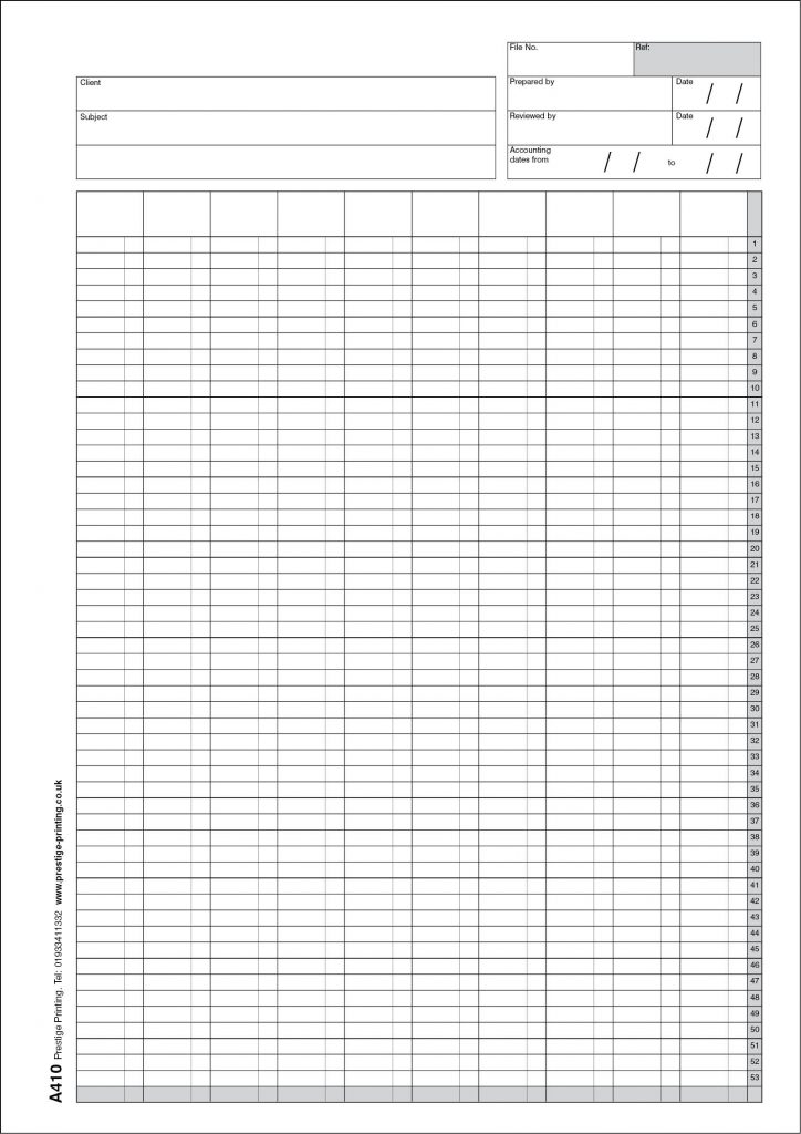 A410 – 10 Columns 53 lines | Prestige Printing